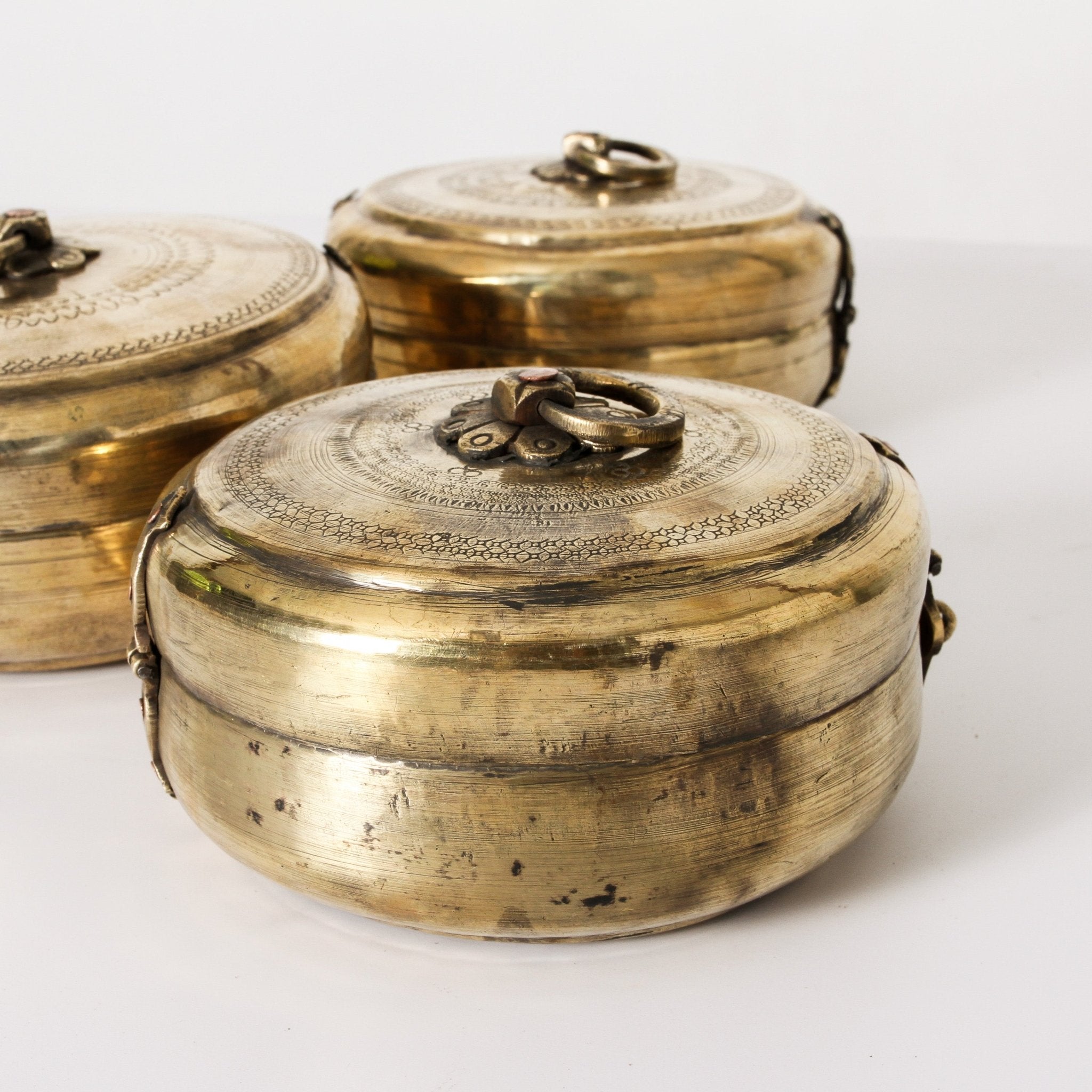Vintage Indian Brass Chapati Box - Large – Few and Far